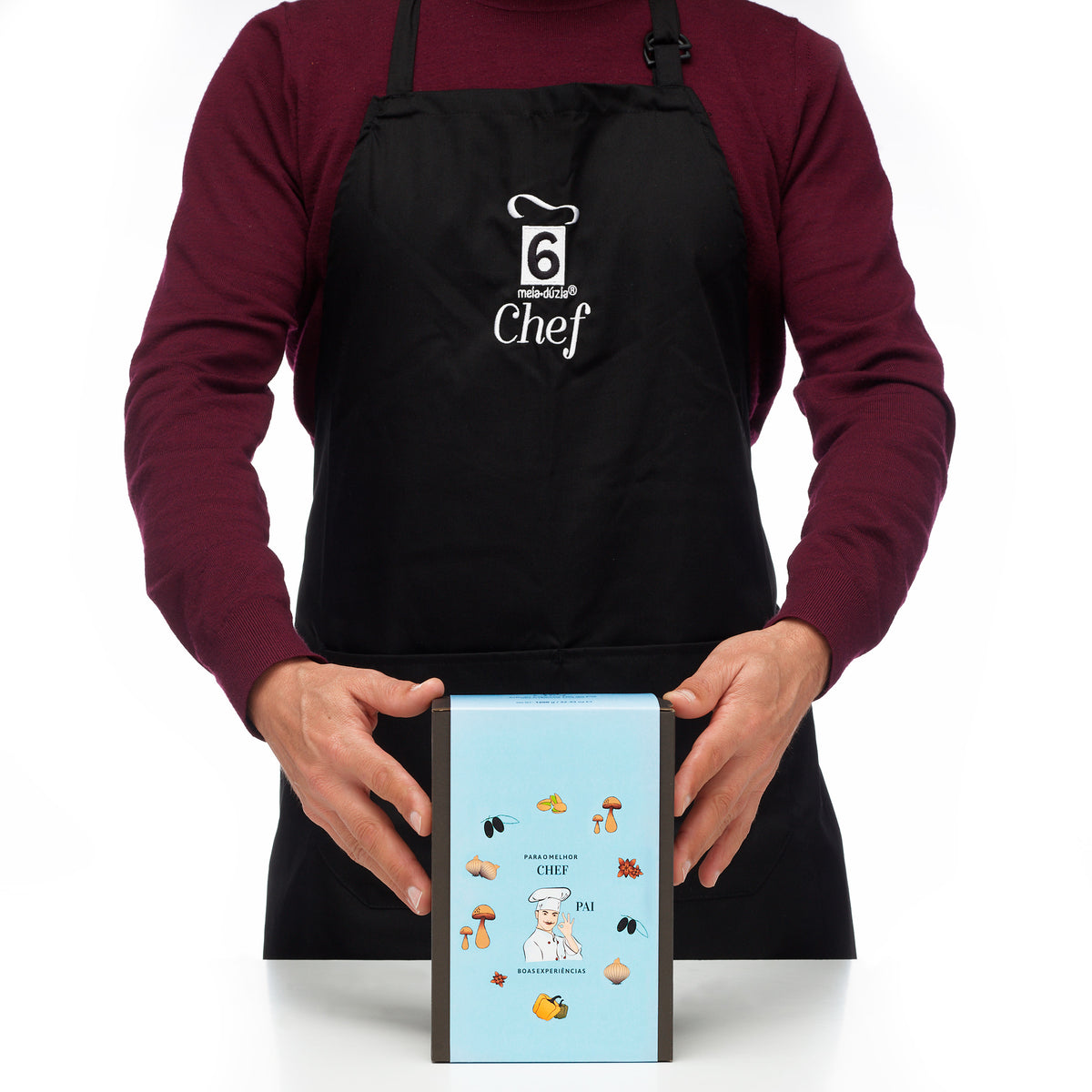 BOX CHEF - 1ª Edição com Livro de Receitas & Avental | Dia do Pai ...