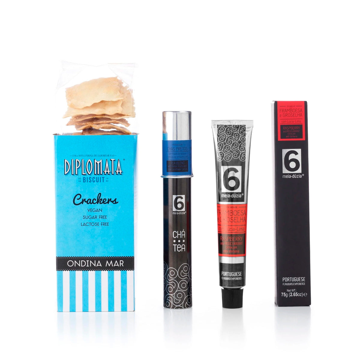 Box Experiência Dia do Pai: Doce + Chá Aromático + Crackers – meia.dúzia®